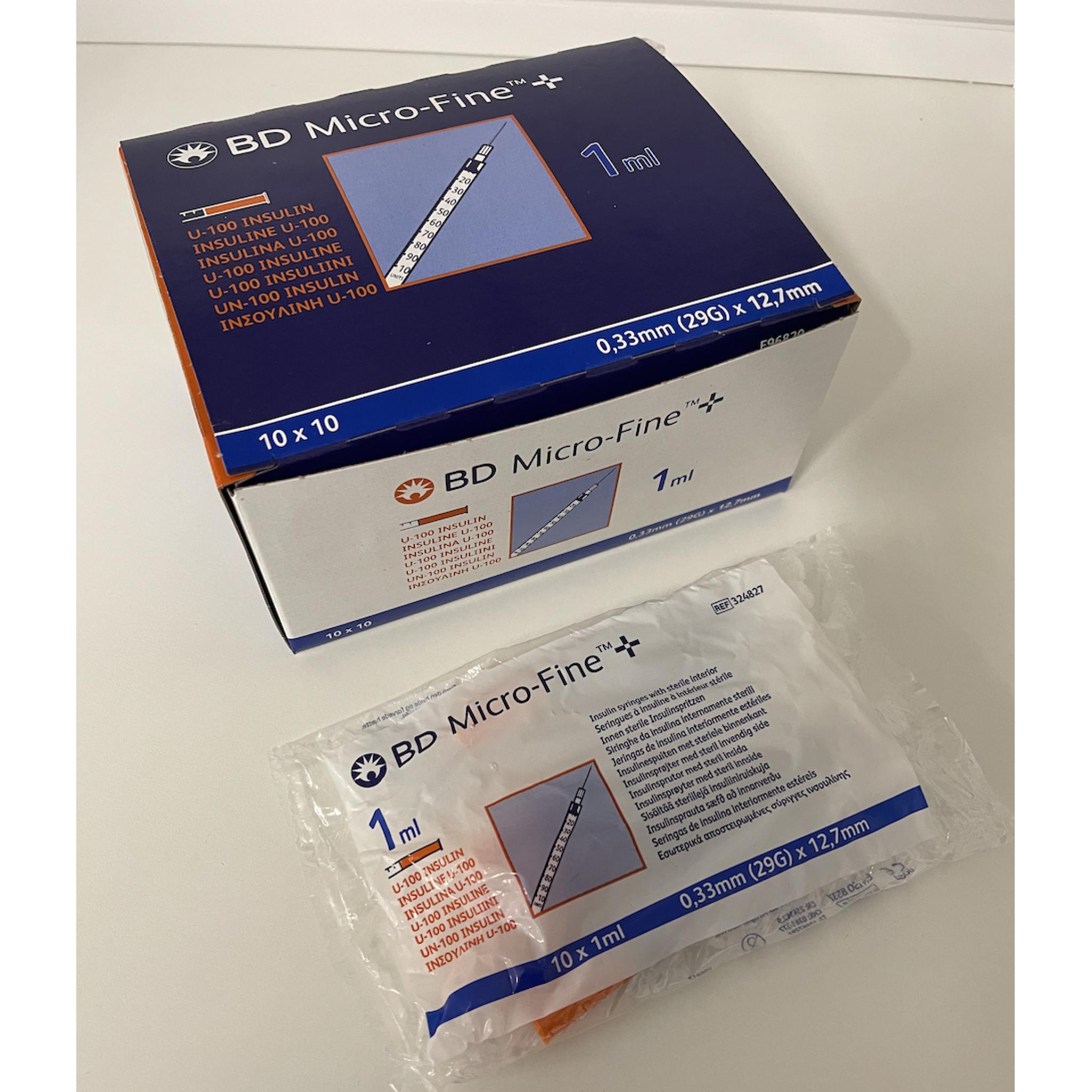 BD Microfine 1ml 29G x 12.7mm 0.33mm orange needles